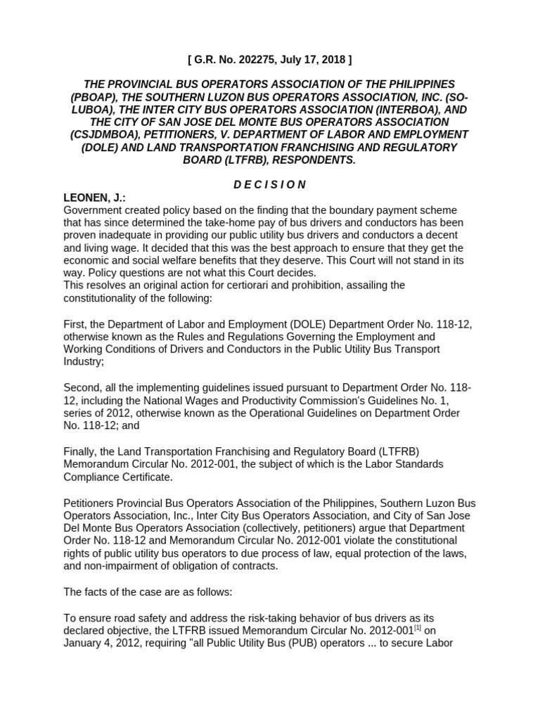 Civil Code - Prov. Bus Operation Association of the Philippines | PDF | Appeal | Jurisdiction