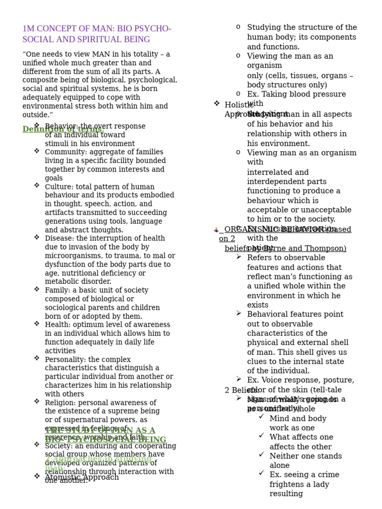 the-concept-of-man-and-his-basic-needs | PDF | Behavior | System