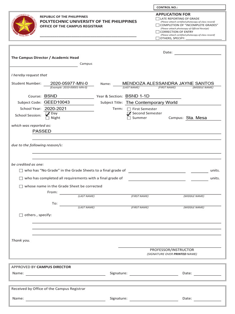 PUPCompletionForm2011B 2020 05977 MN 0 | PDF