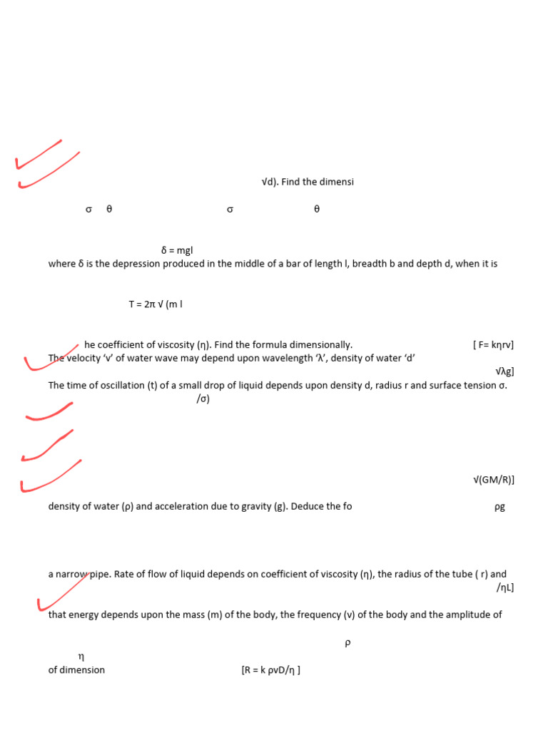 Dimensional & Error Analysis Assignment | PDF | Viscosity | Orbit