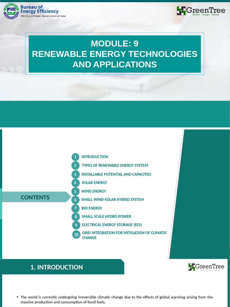Module 9 RE Technologies | PDF | Renewable Energy | Solar Energy