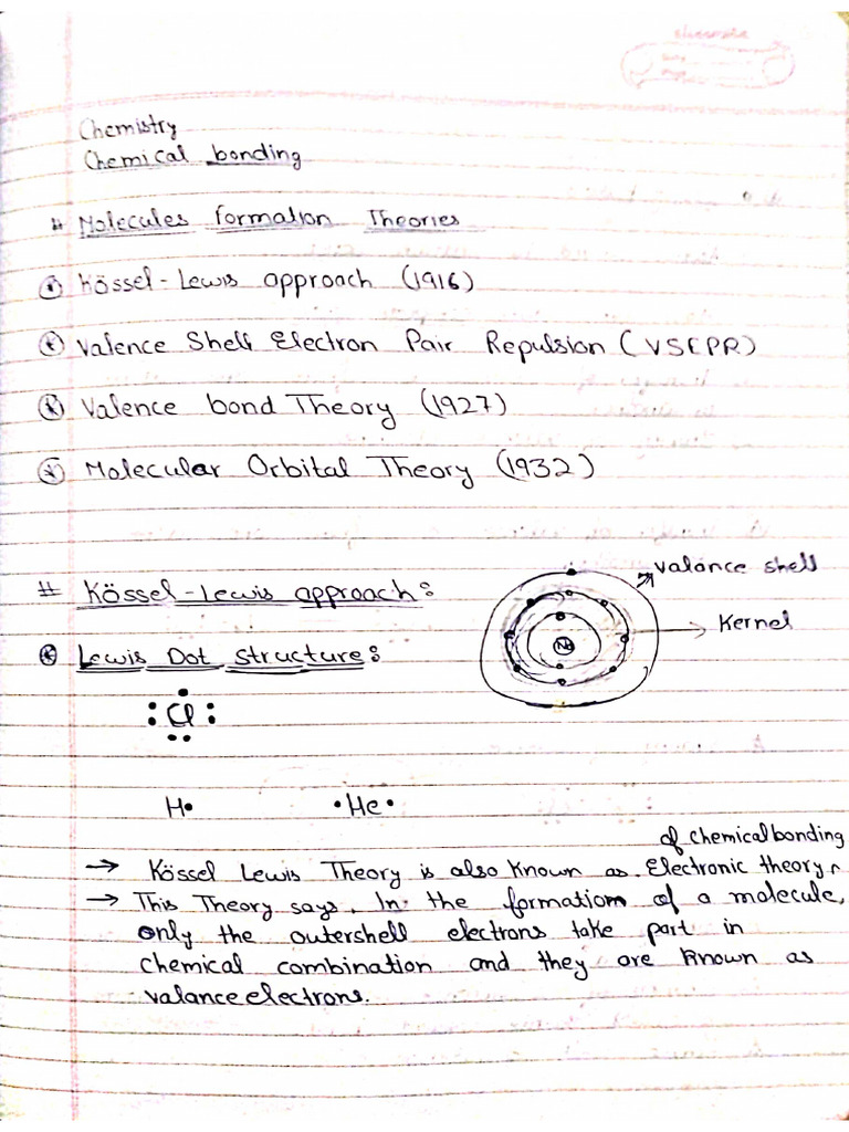 chemistry chapter 4 ( chemical bonding) class 11 notes | PDF