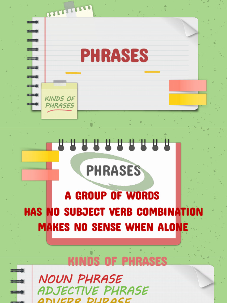Kinds of Phrases Lecture | PDF | Adverb | Adjective