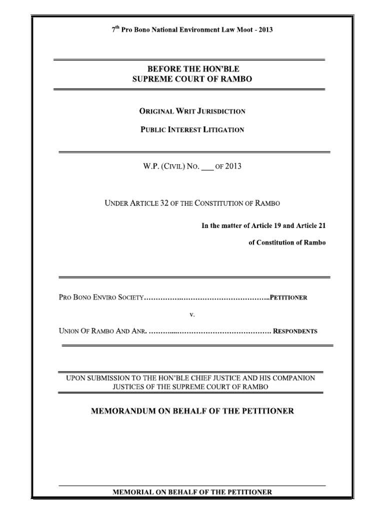 Sample Memorial | PDF