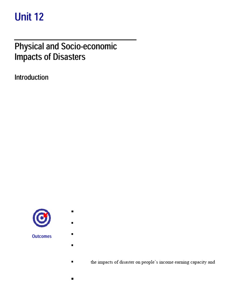 Physical and Socio-Economic Impact of Disasters | PDF | Natural ...