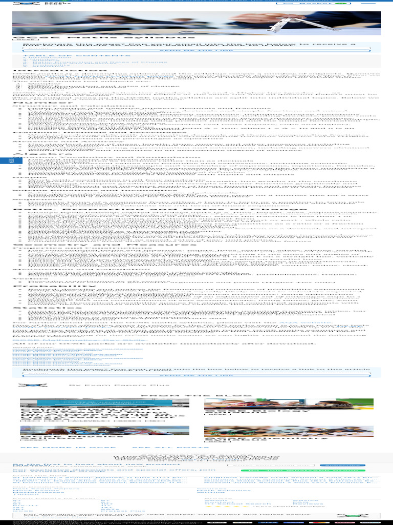 GCSE Maths Syllabus Overview 2023 | PDF | Numbers | Factorization