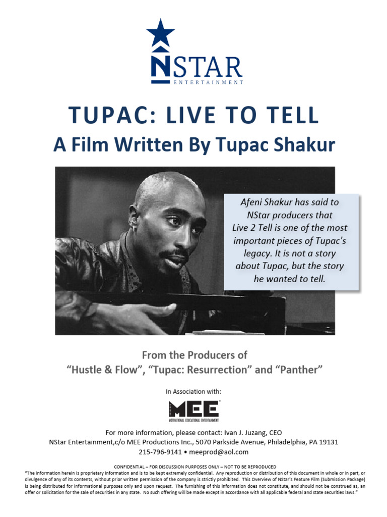 tupac_play_live_to_tell_about_it | PDF | Narrative | Marketing