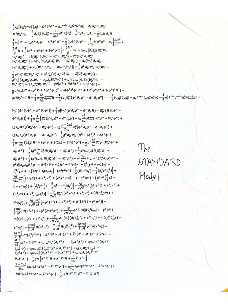 The Standard Model Equations | PDF