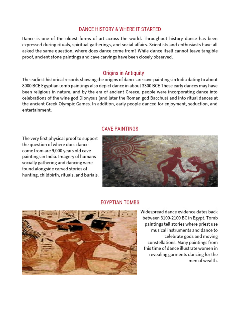 Dance History, Principles of Dance and Philosophy of Dance | PDF ...