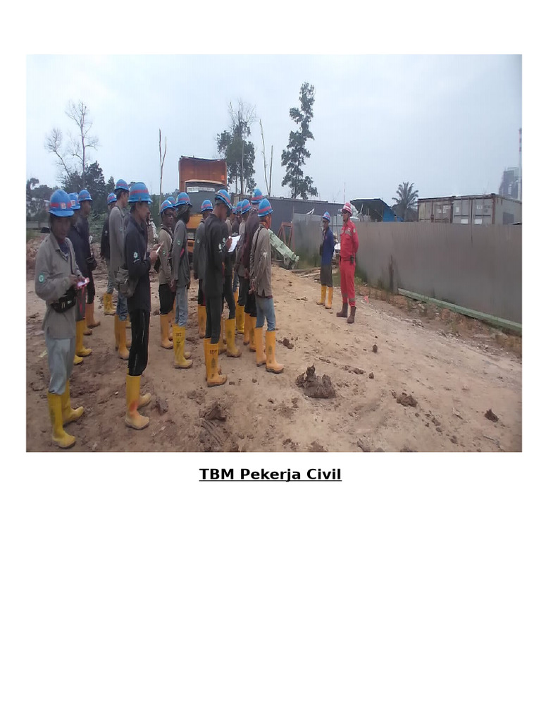 Form Dokumentasi TBM Pekerja Civil & Baja | PDF