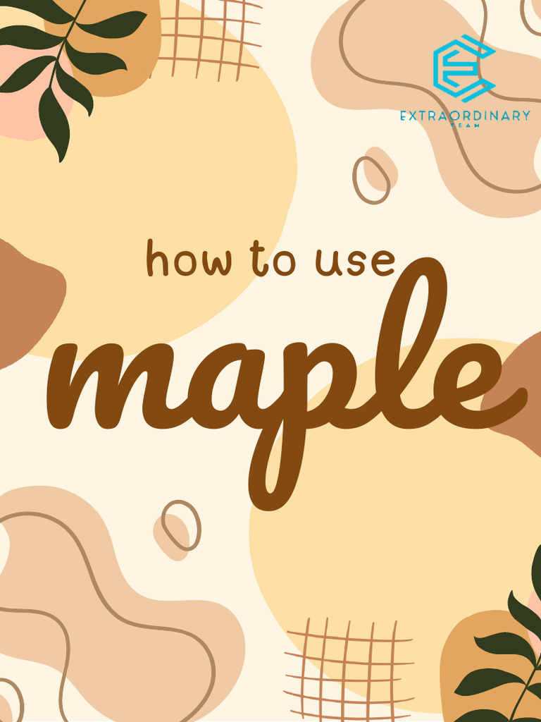 How To Use Maple | PDF