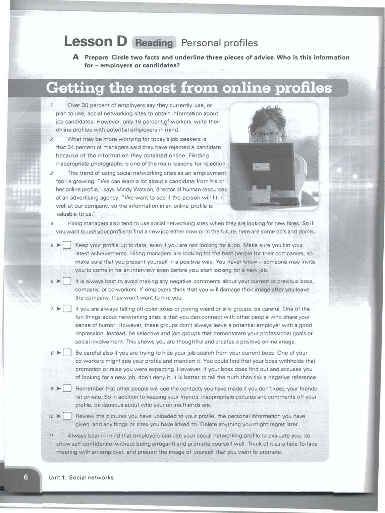 Unit 1 Workbook Getting The Most | PDF