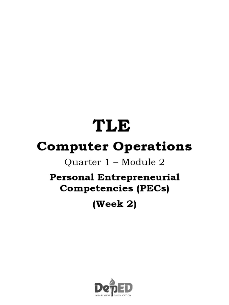 TLE ICT10 PC-Operations Q1 Module2 Week2-Passed-1 | PDF | Entrepreneurship | Goal