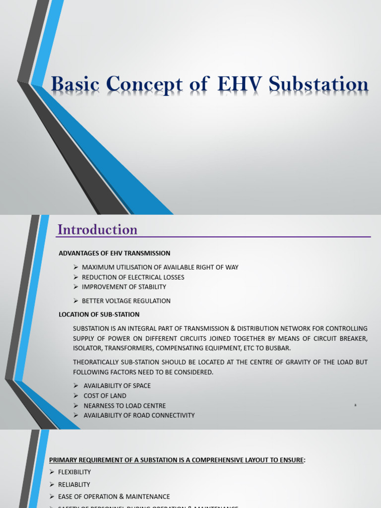 Basic Concept of EHV Substation | PDF | Electrical Substation | Insulator (Electricity)