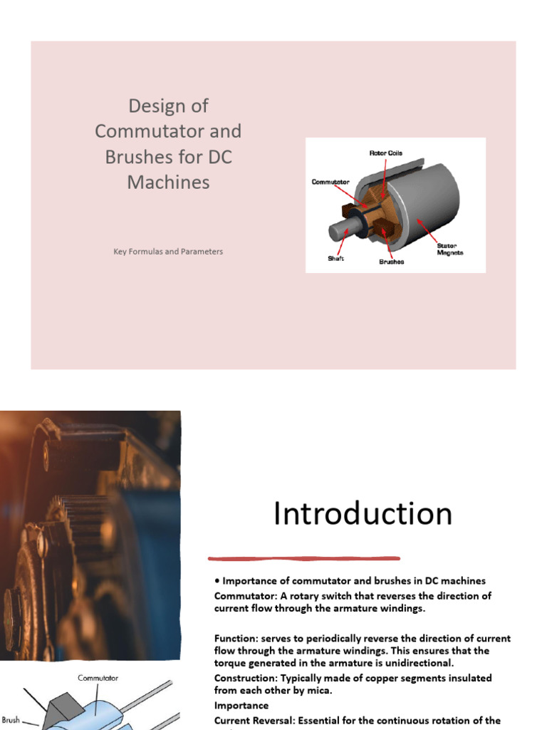 Commutator and Brush Design in DC Machines | PDF | Machines | Power ...