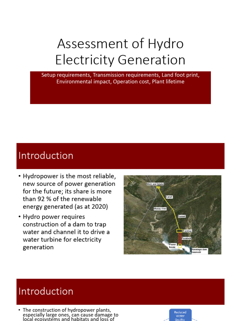 Lecture 4 - Assessment of Electrical Energy Sources - Hydro Power | PDF | Hydroelectricity ...