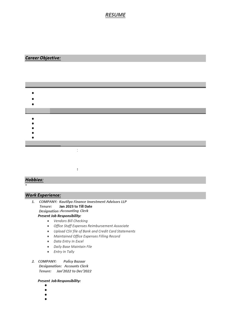 Vishal Tripathi Resume CV (1) | PDF