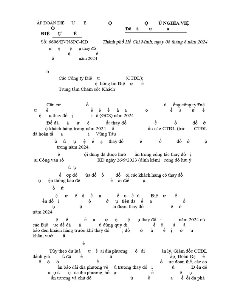 T-PH-SPC Yc Bao Cao Ke Hoach Thuc Hien Doi Lich GCS 082024 | PDF