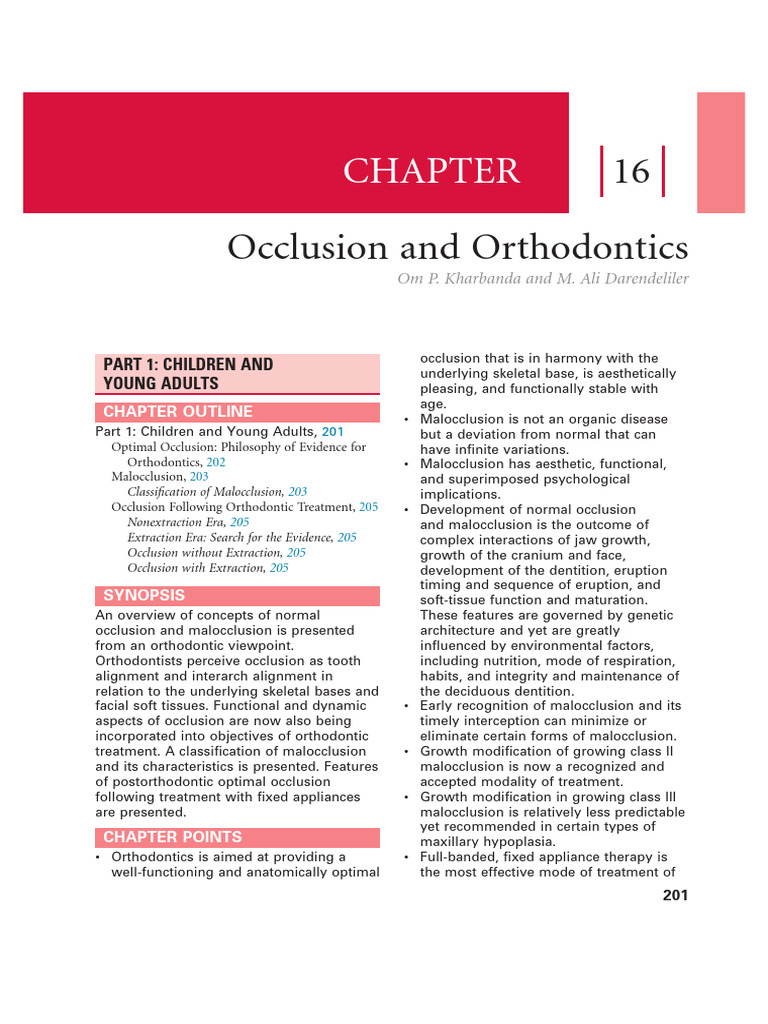 Occlusion & Malocclusion in Orthodontics | PDF | Orthodontics | Dentistry