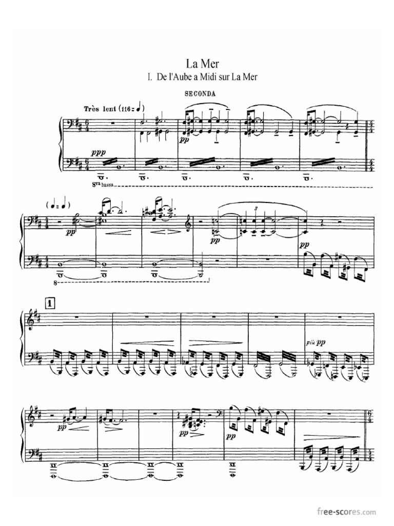 (Free Scores - Com) Debussy Claude Mer Trois Esquisses Symphoniques ...