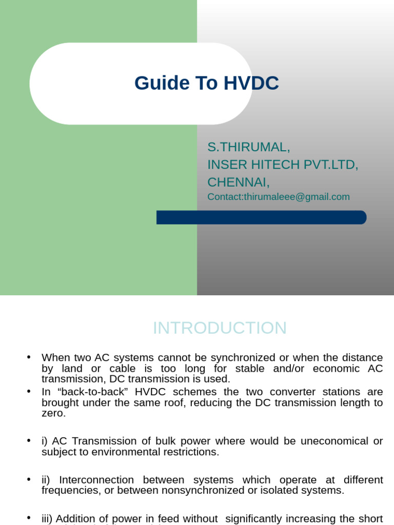 Guide To HVDC | PDF | High Voltage Direct Current | Electric Power Transmission