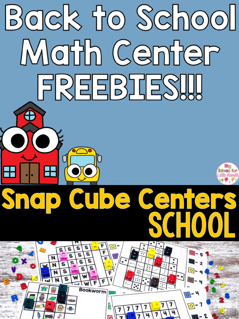 Back To School Math Center Freebies | PDF