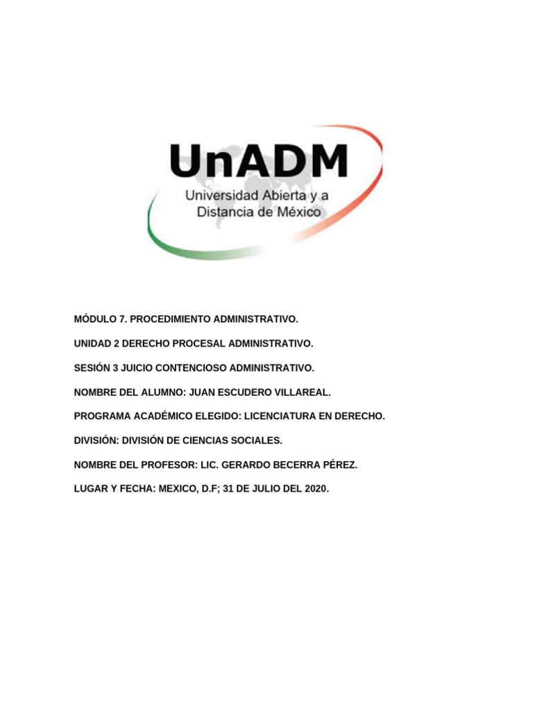 M7_U2_S3 | PDF | Ley administrativa | Ley procesal