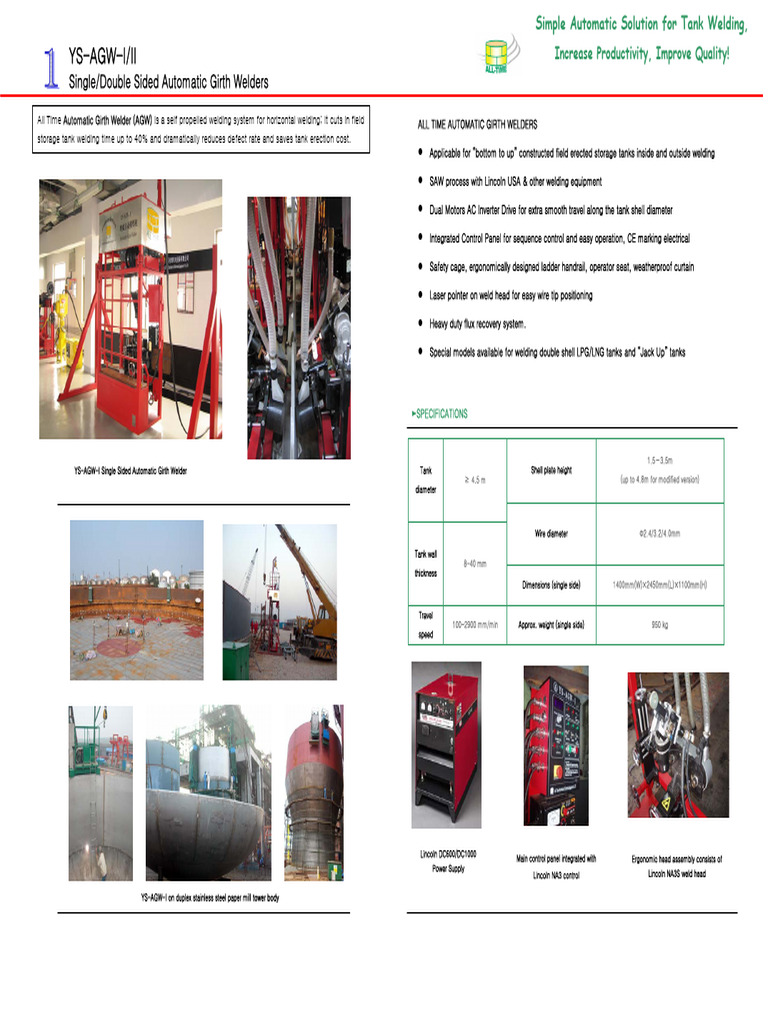 Generral YS-AGW | PDF | Welding | Construction