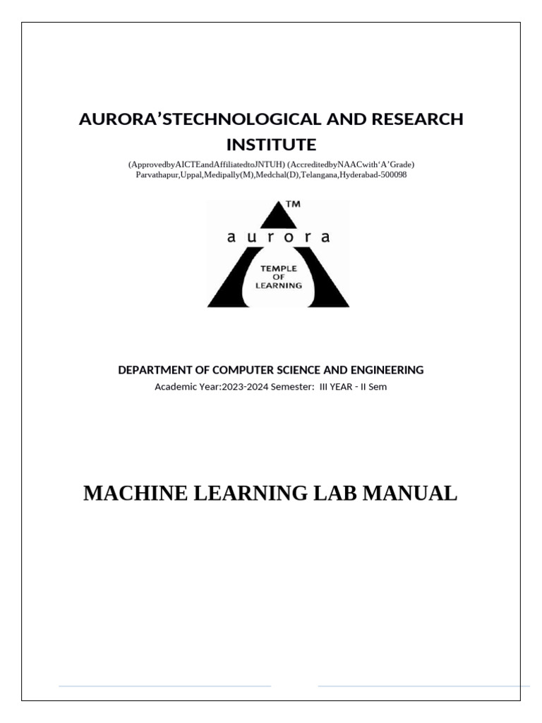 ML Lab Manual | PDF | Genetic Algorithm | Applied Mathematics ML Lab Manual | PDF | Genetic Algorithm | Applied Mathematics