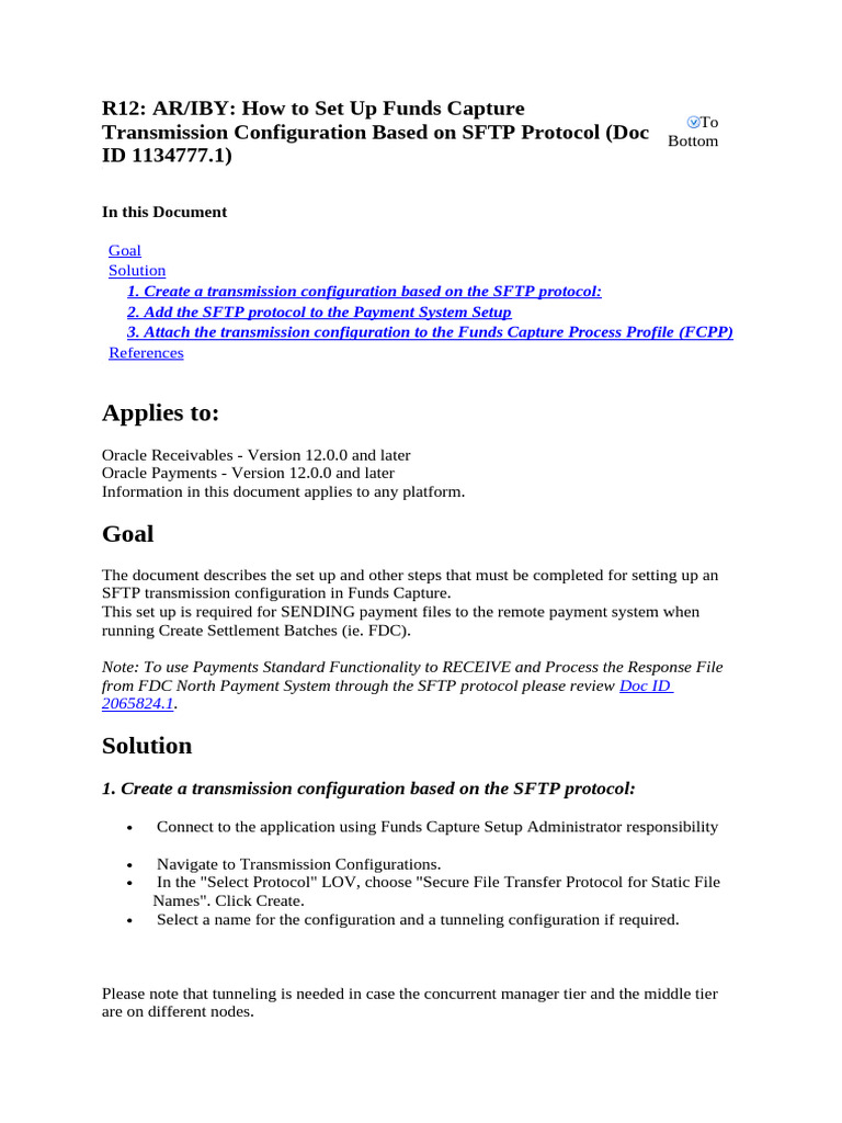 SFTP Ipayments Setup | PDF | File Transfer Protocol | Computer Science