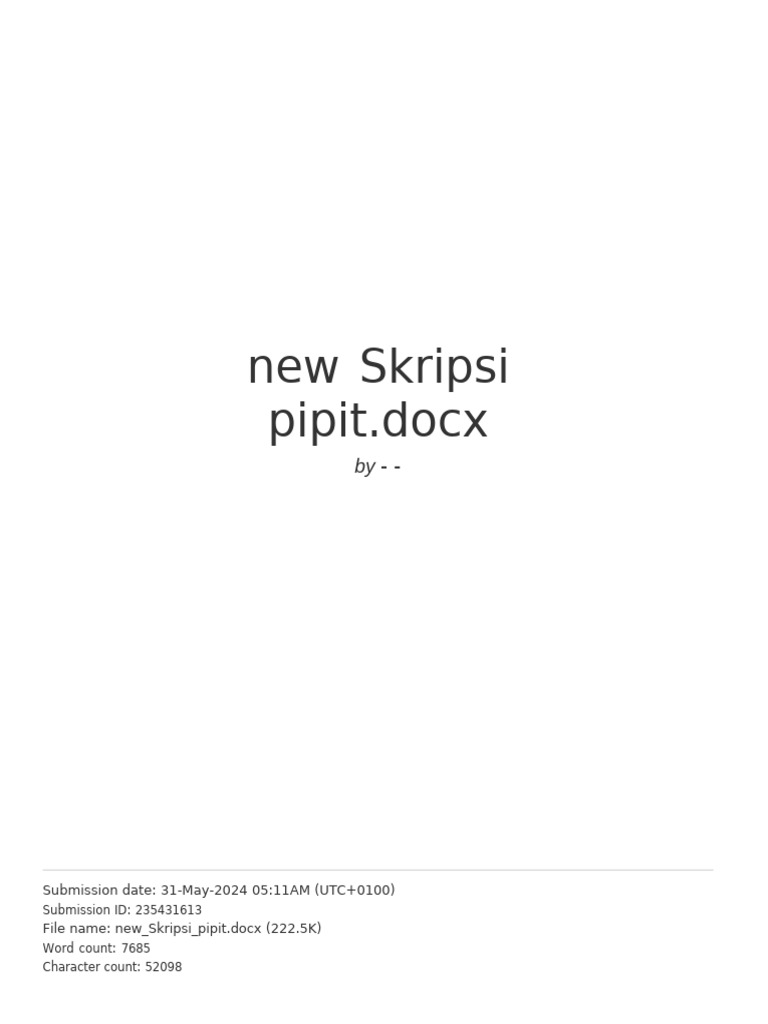 New Skripsi Pipit | PDF