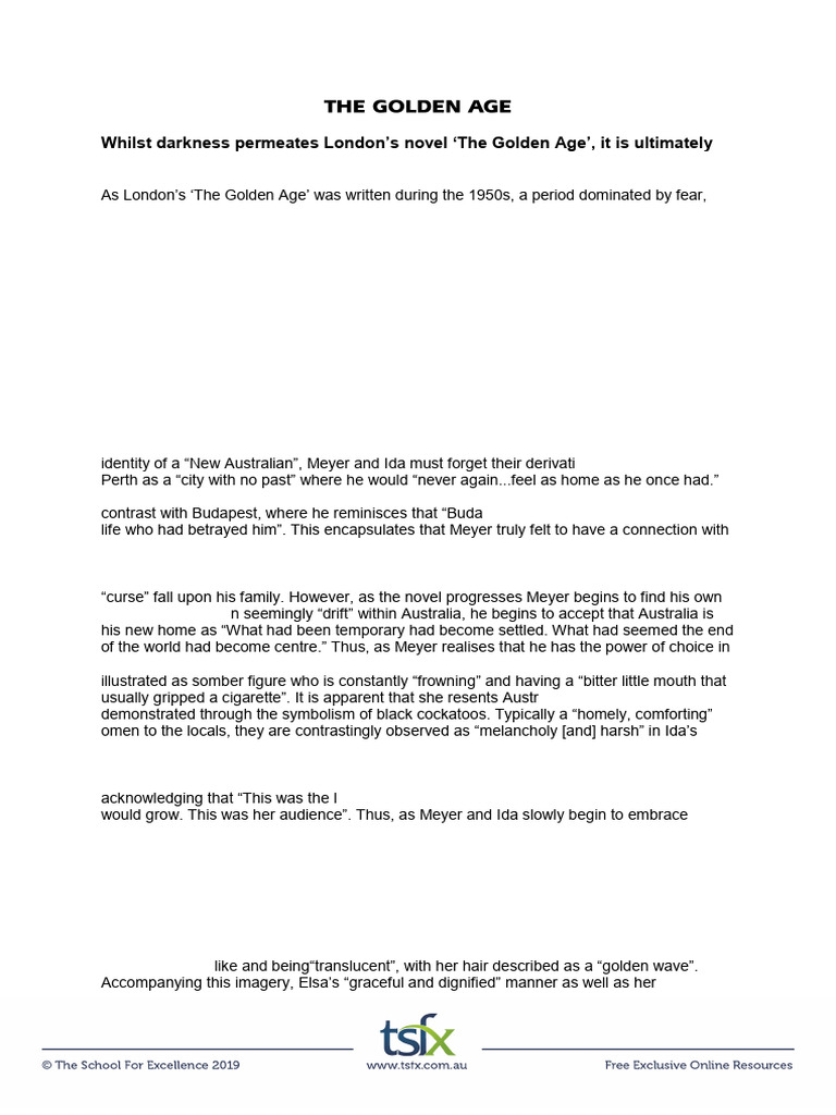 Essay Example - Golden Age | PDF