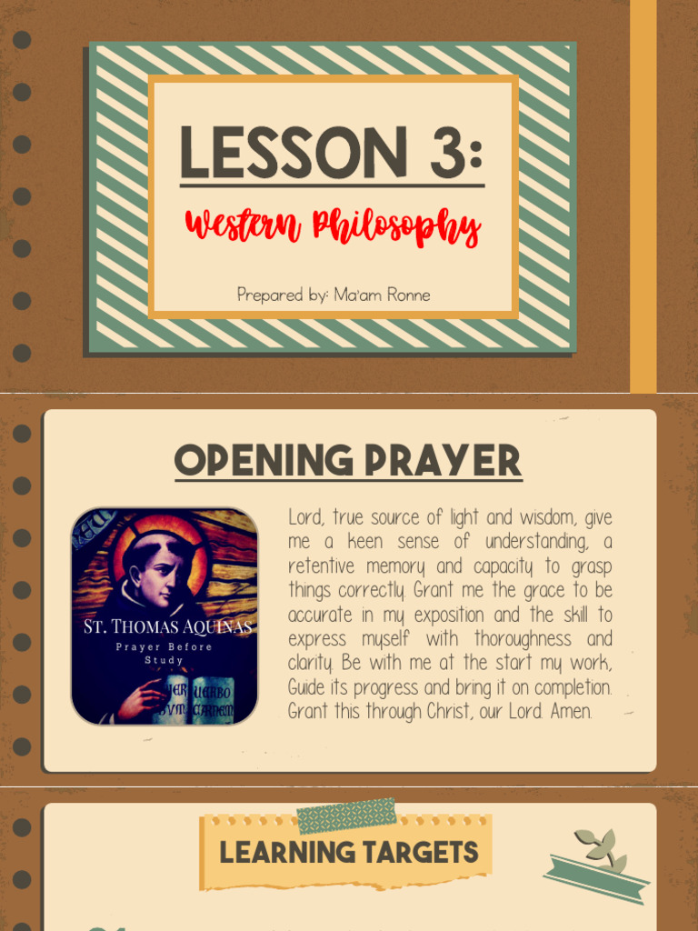 Lesson 3 Western Philosophy | PDF | Western Philosophy | Reason