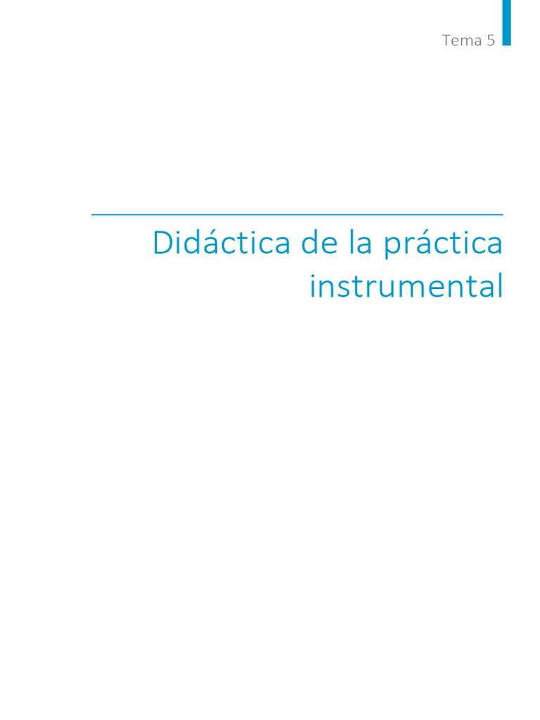 Didáctica de la Práctica Instrumental | PDF | Instrumentos musicales ...