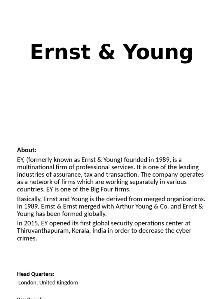 Ernst & Young | PDF | Odds | Business