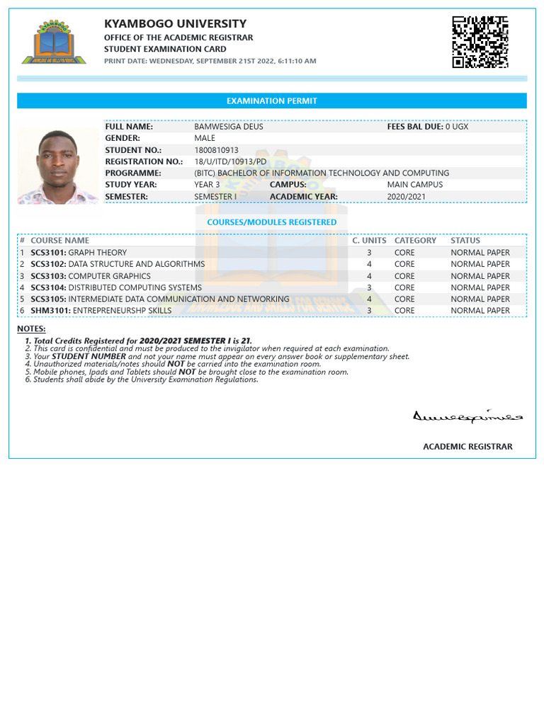 Examination Permit1 | PDF