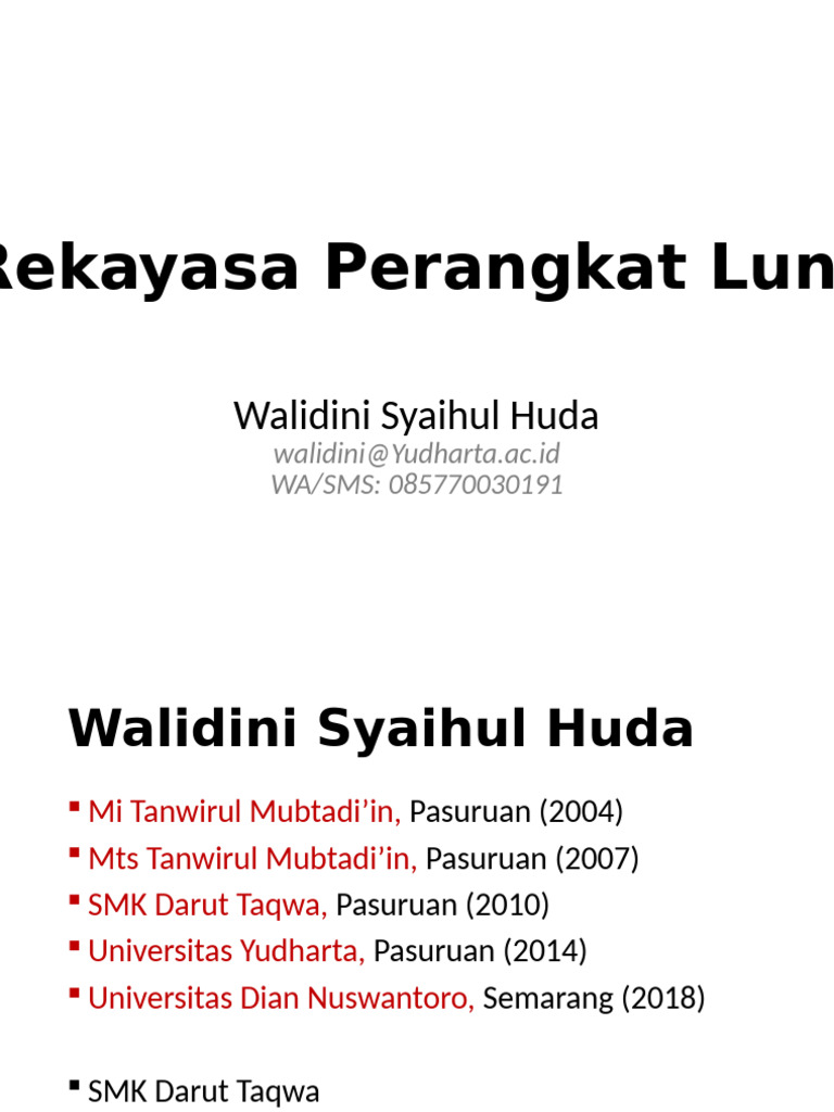 1 - Rekayasa Prangkat Lunak | PDF | Komputer | Teknologi & Rekayasa