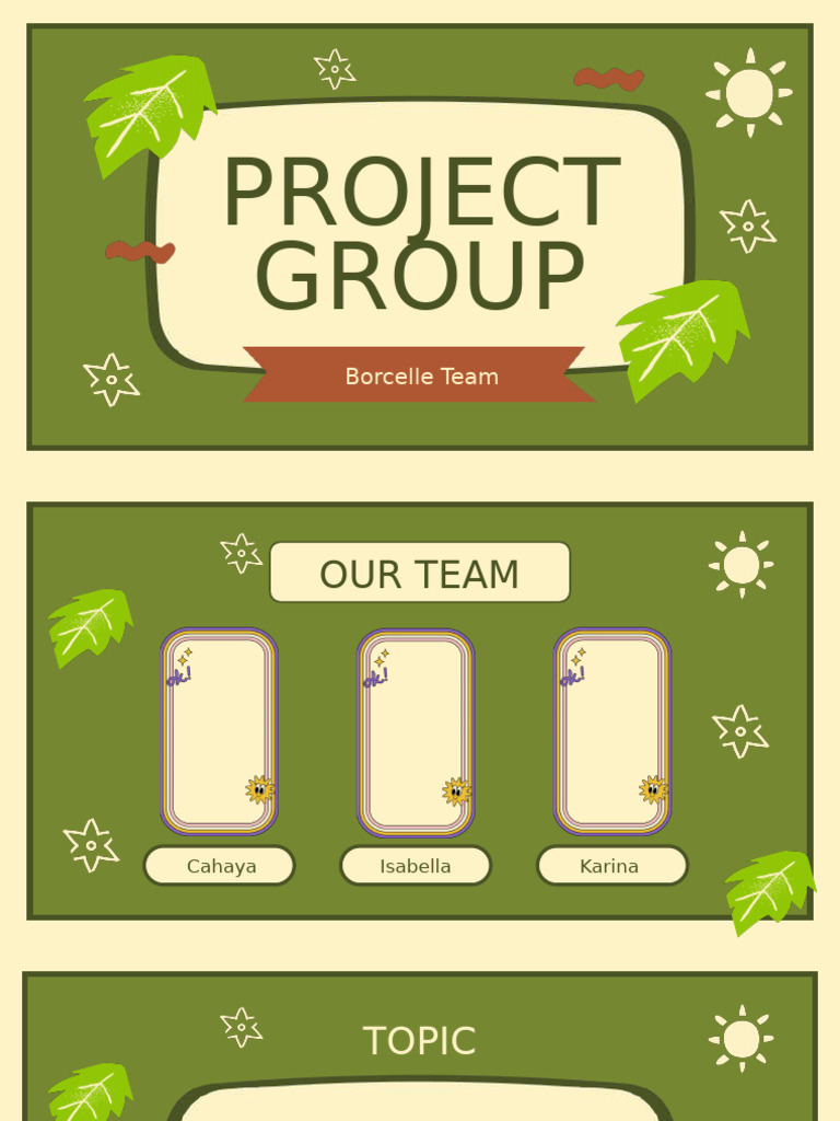 Yellow Green Cute Playful Group Project Presentation | PDF
