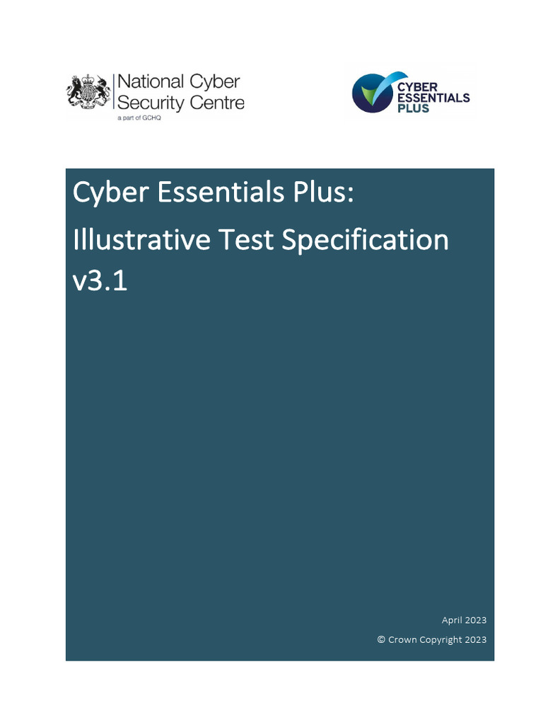 Cyber Essentials Plus Illustrative Test Specification v3 1 April 2023 ...