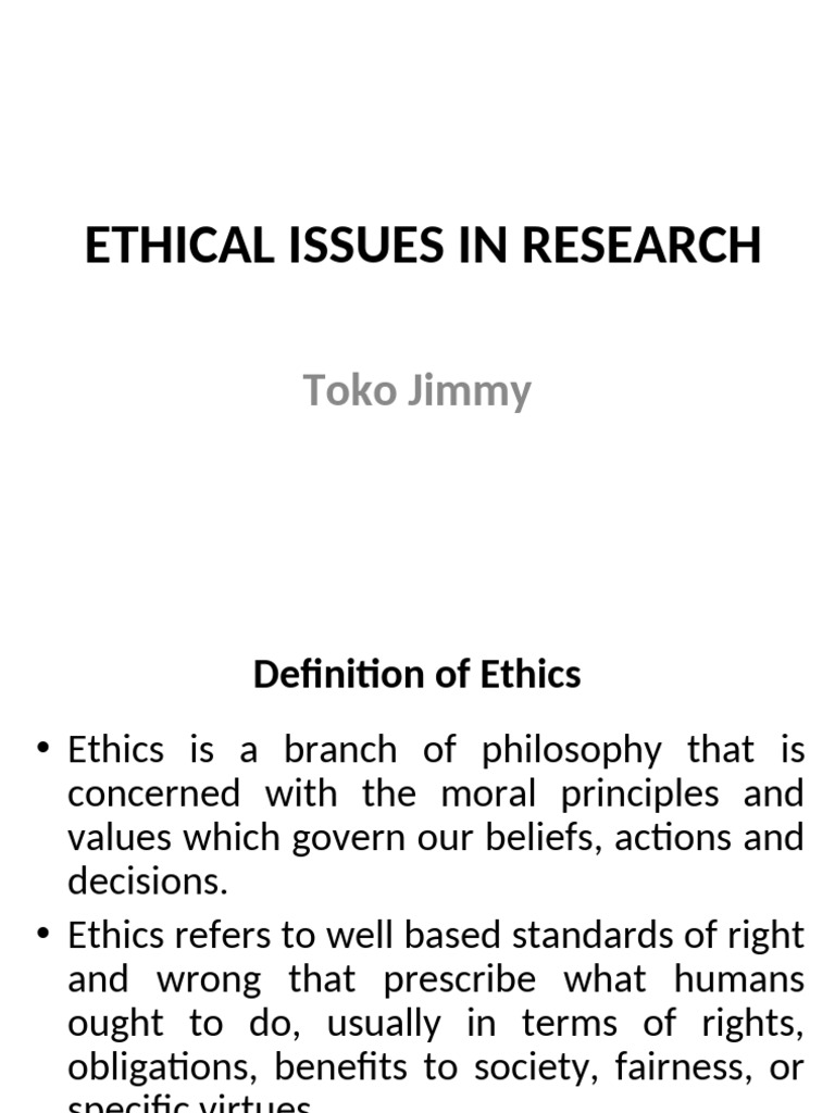 Ethical Issues in Research | PDF | Informed Consent
