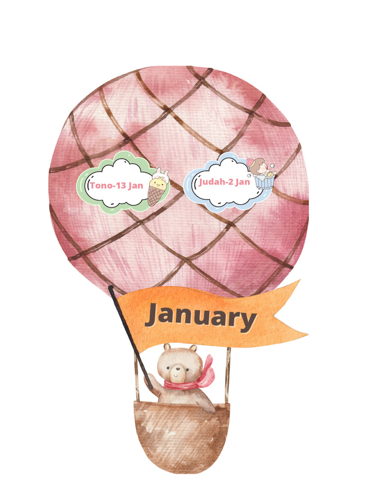Hot Air Balloon Birthday Chart | PDF