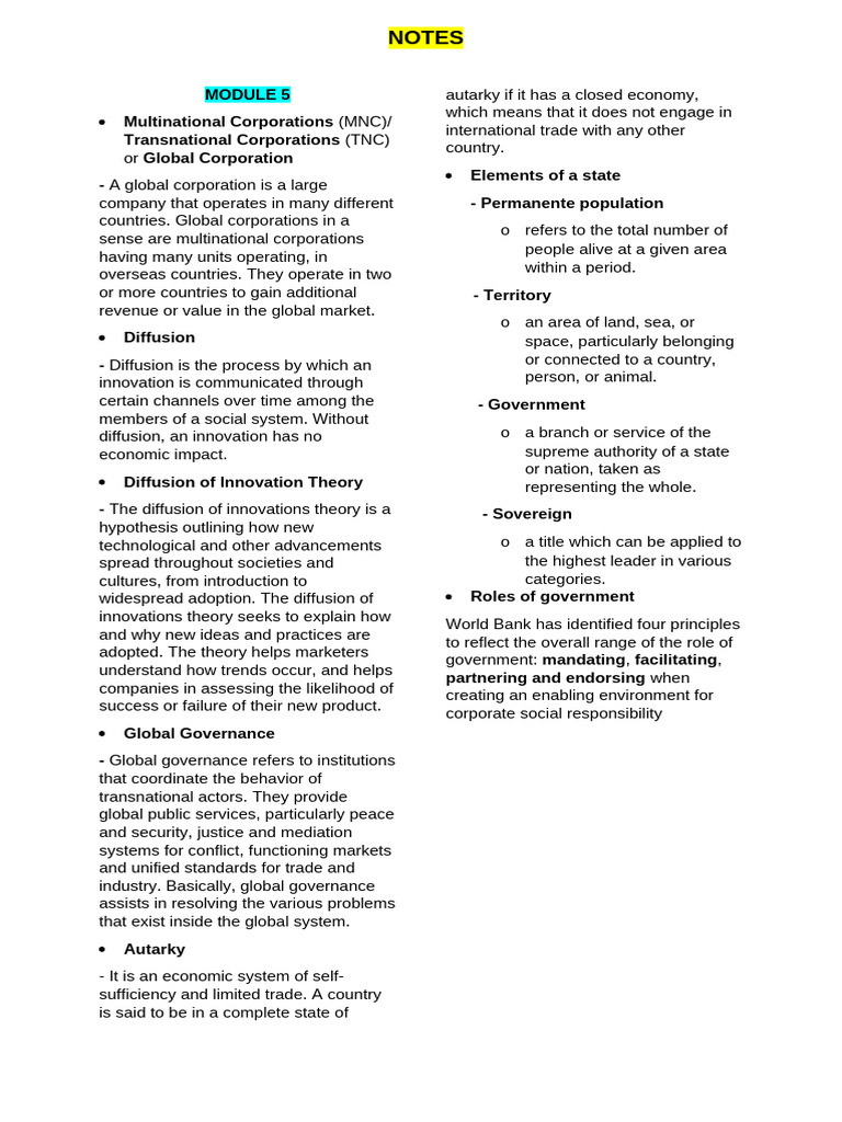 Notes Module 5 7 | PDF | Sustainability | Climate Change Mitigation