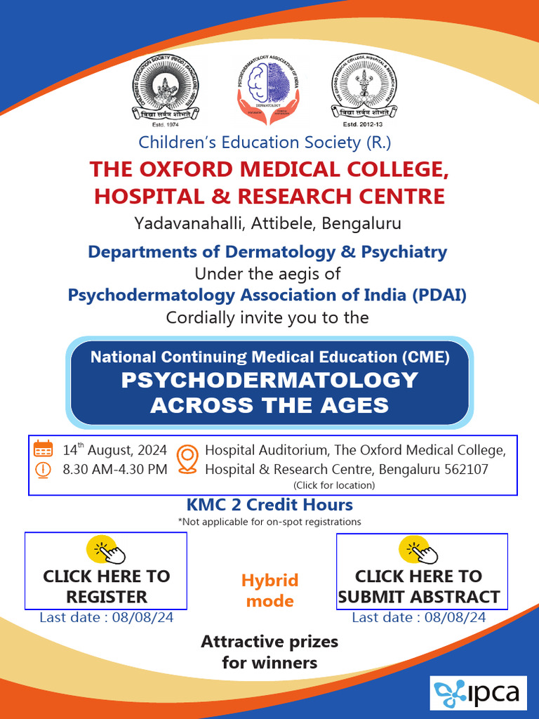 PDAI CME - Brochure-14.08.24 | PDF | Psychiatrist | Medicine