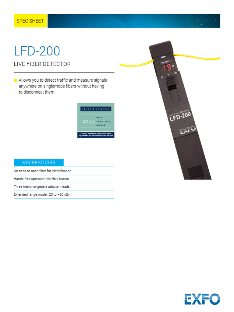 Exfo Spec-Sheet lfd-200 v12 en | PDF | Optical Fiber | Equipment