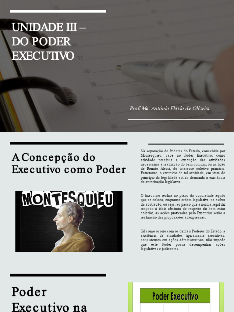 Slides - UNIDADE III - DO PODER EXECUTIVO | PDF | Constituição ...