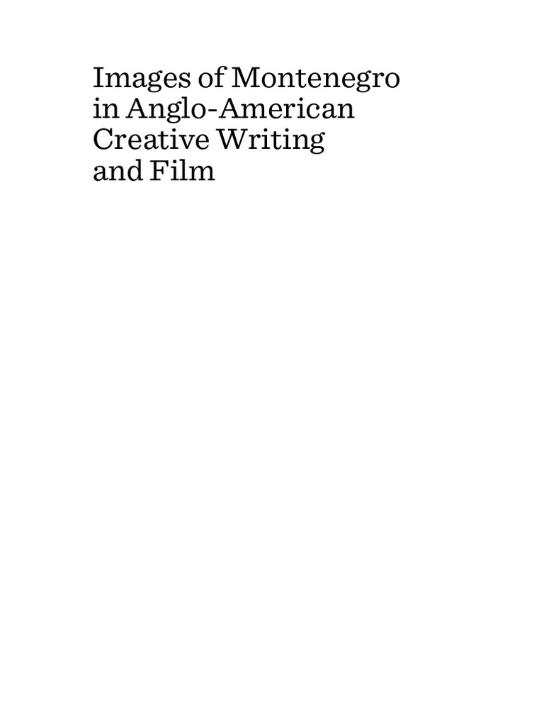 Montenegro in American Writing and Film | PDF