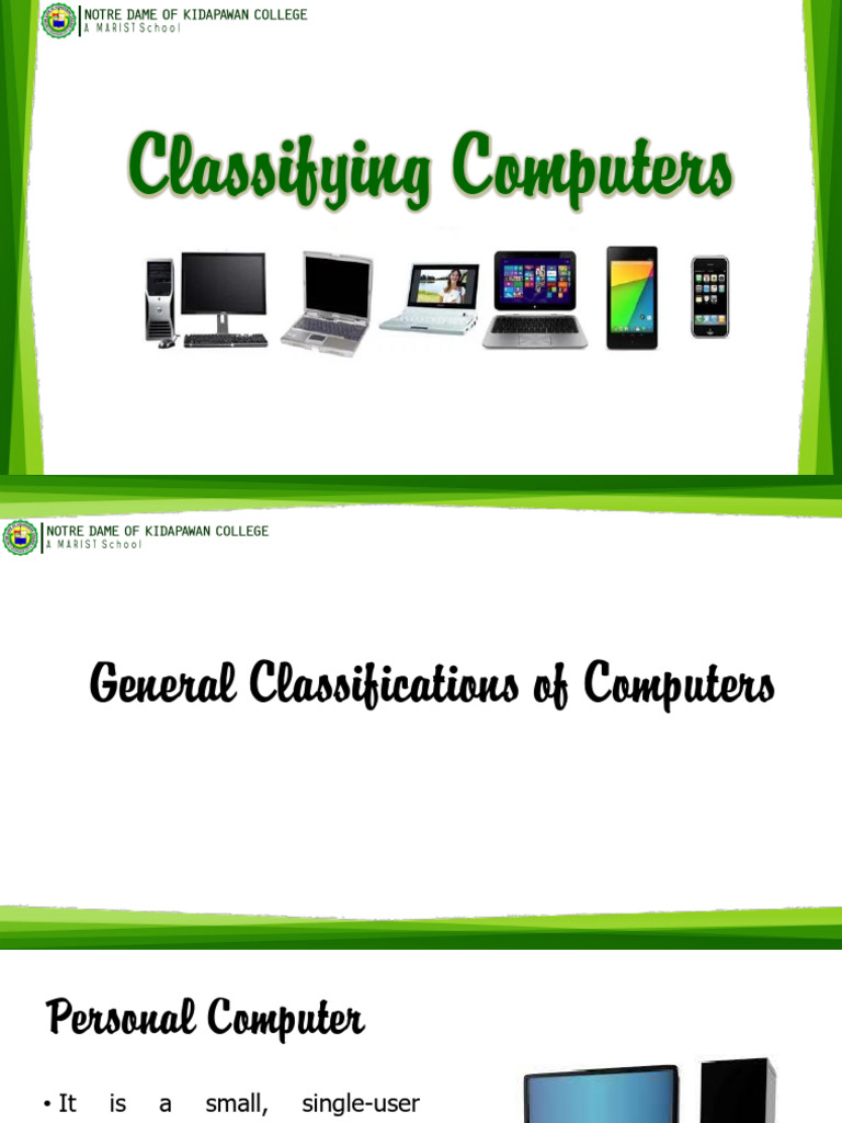 Types and Classifications of Computers | PDF | Art | Computers