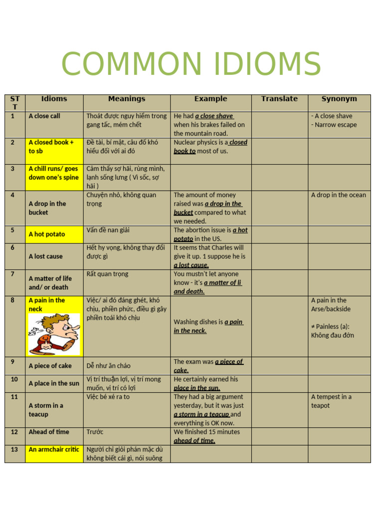 COMMON-IDIOMS | PDF | Vietnam