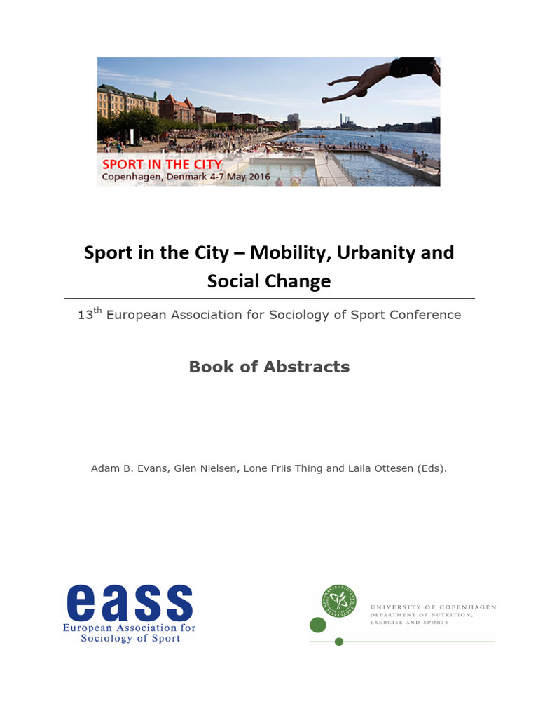 Book of Abstracts FINAL | PDF | Sports | Copenhagen