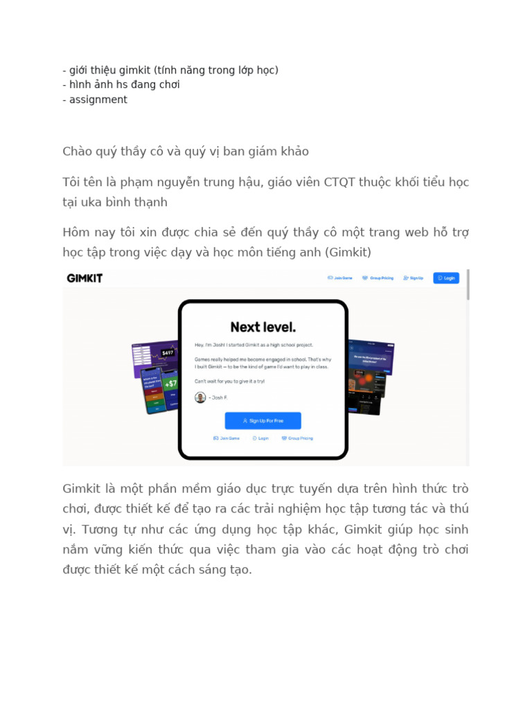 Gimkit | PDF